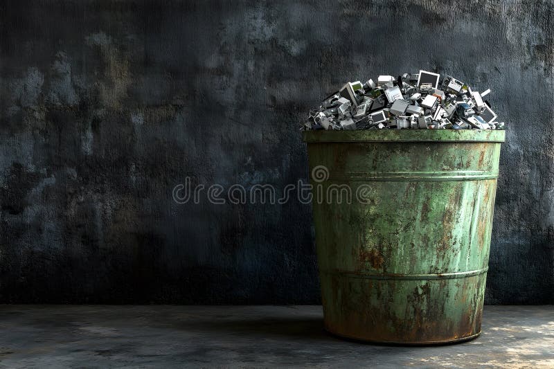 A Recycle Bin Full of Electronic Wastes As a Concept of E Waste ...