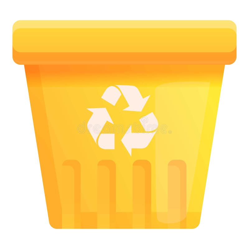 Recycle Bin Icon, Cartoon Style Stock Vector - Illustration of refuse ...
