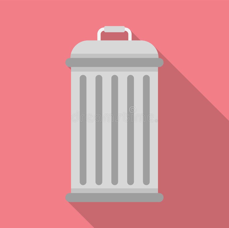 Recycle Bin Icon, Flat Style Stock Vector - Illustration of flat ...