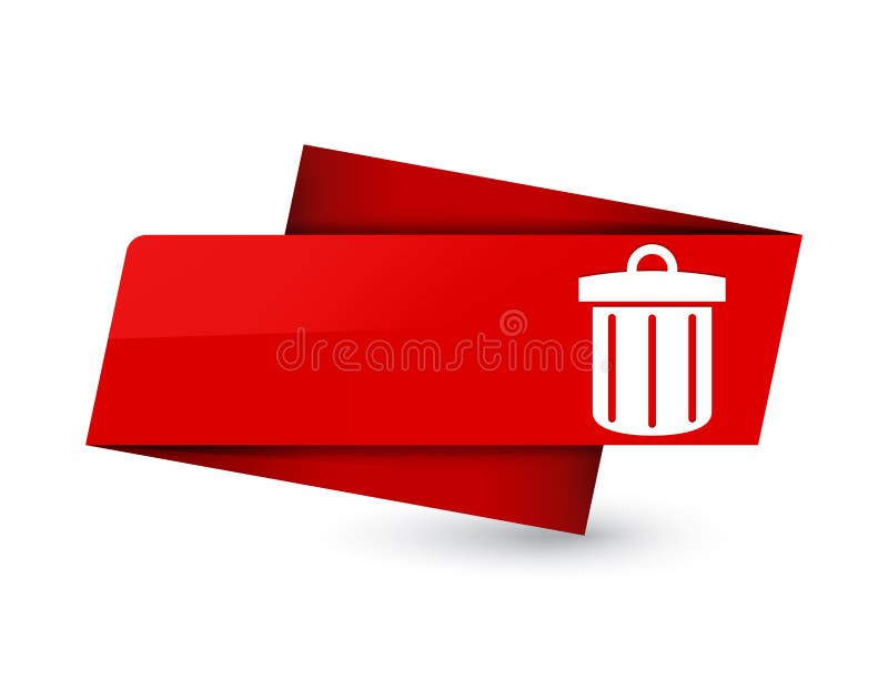Recycle Bin Icon Premium Red Tag Sign Stock Illustration - Illustration ...