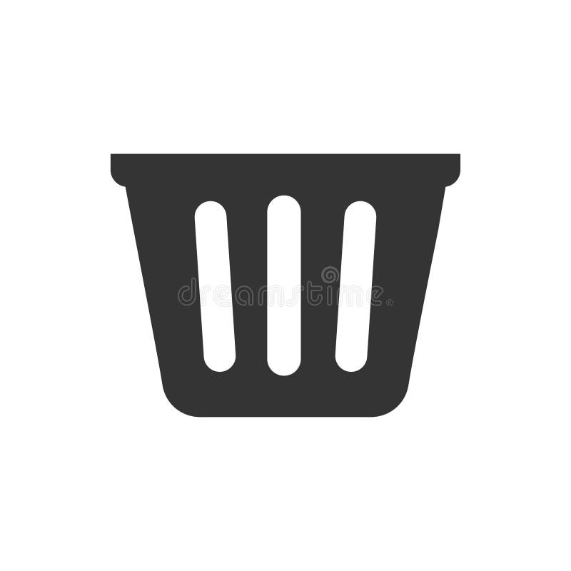 Recycle Bin Icon stock vector. Illustration of sign - 129166175