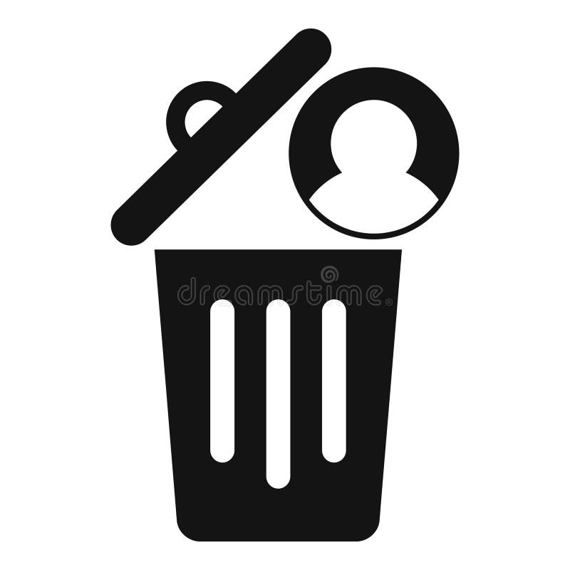 Recycle Bin Icon Simple Vector. Delete Service Stock Illustration ...
