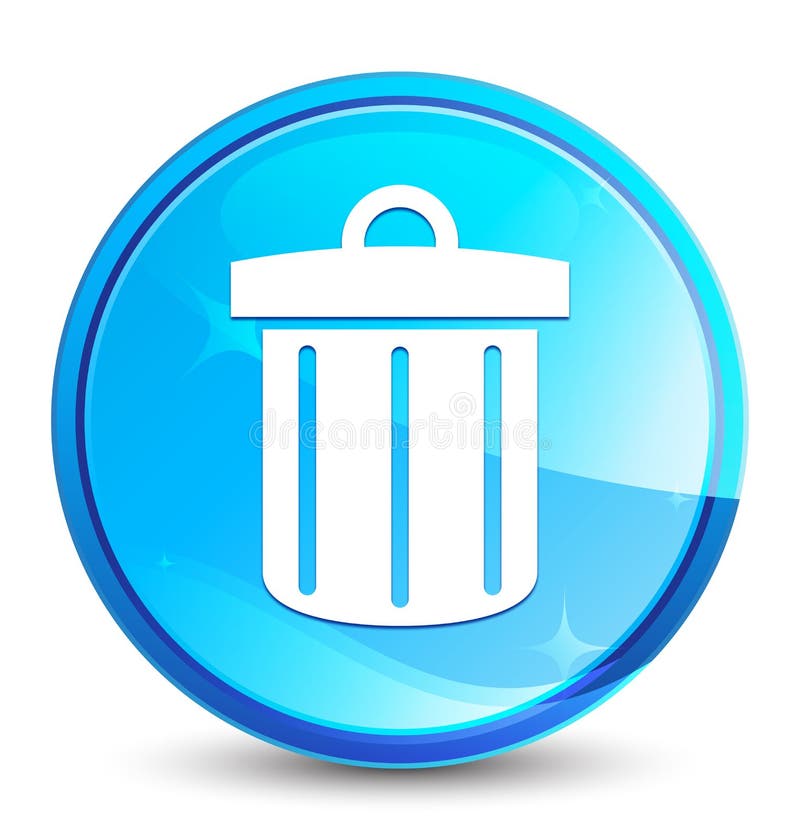 Recycle Bin Icon Splash Natural Blue Round Button Stock Vector ...