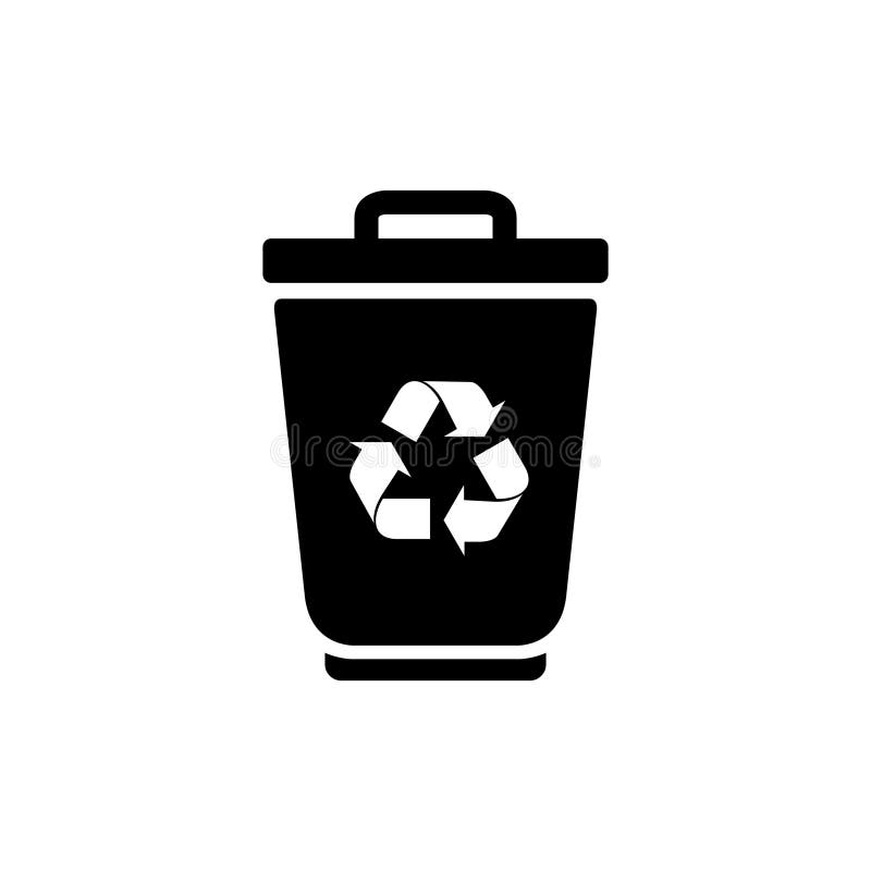 Recycle Bin Icon. Trash Can Icon Vector Stock Vector - Illustration of ...