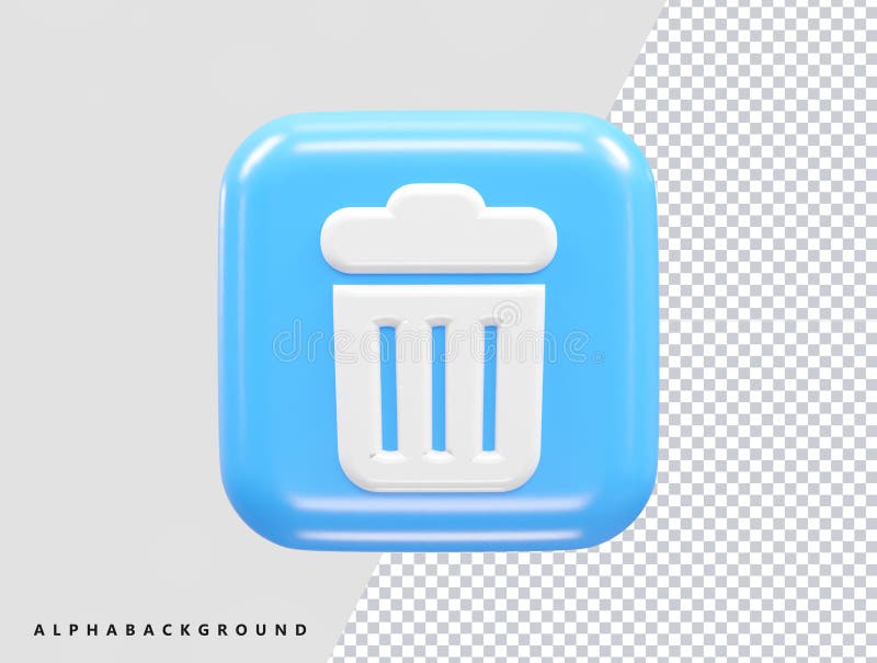Recycle Bin Icon Vector Illustration Element 3d Rendering Transparent ...