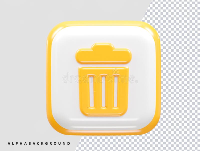 Recycle Bin Icon Vector Illustration Element 3d Rendering Transparent ...