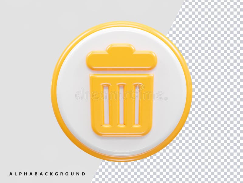 Recycle Bin Icon Vector Illustration Element 3d Rendering Transparent ...