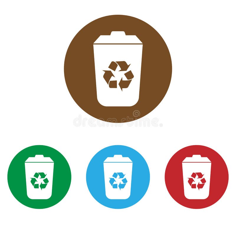 Recycle Bin Icon. Vector Illustration, Flat Design Stock Illustration ...