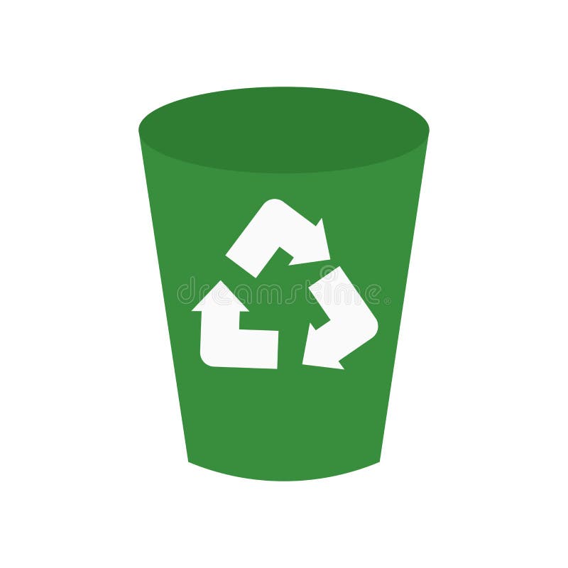 Recycle Bin Icon Vector Sign and Symbol Isolated on White Background ...
