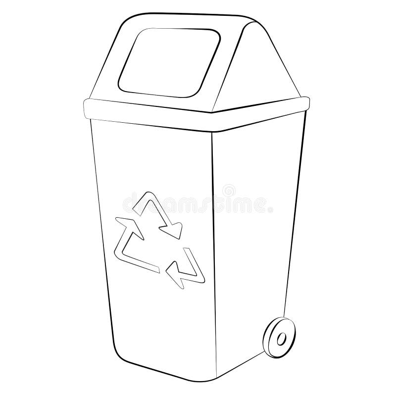 Recycle Bin stock vector. Illustration of reusable, open - 48570307