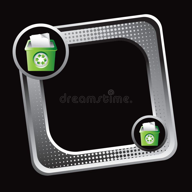 Recycle Bin on Tilted Silver Halftone Web Icon Stock Vector ...