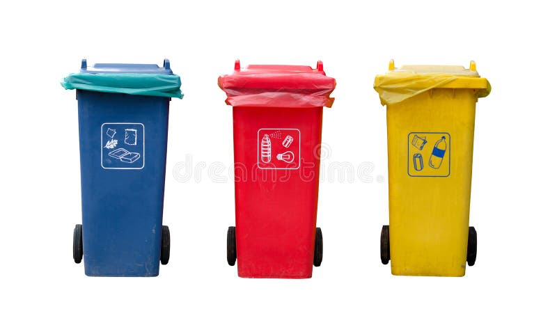 3 Recycling Bins Reduce Reuse Recycle Stock Photos - Free & Royalty ...