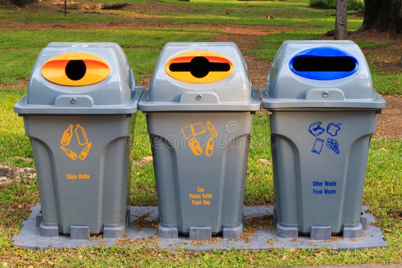 Recycle Bins at Public Park. Public Garbage Bins Stock Photo - Image of ... Recycle Bins at Public Park. Public Garbage Bins Stock Photo - Image of ...