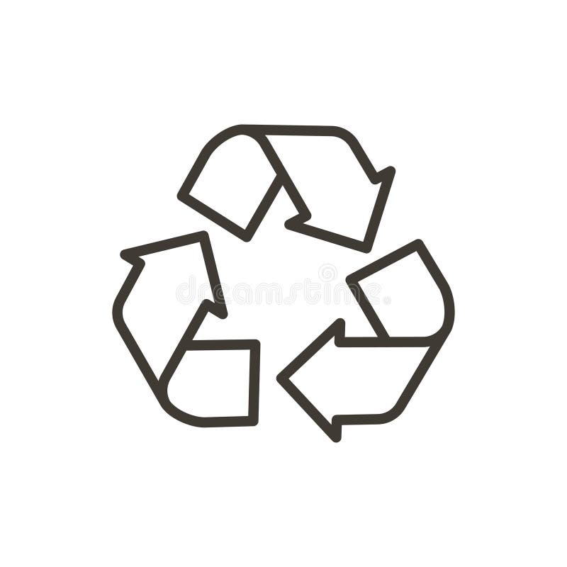 Recycle Biodegradable Vector Thin Line Icon Outline Illustration. Eco ...