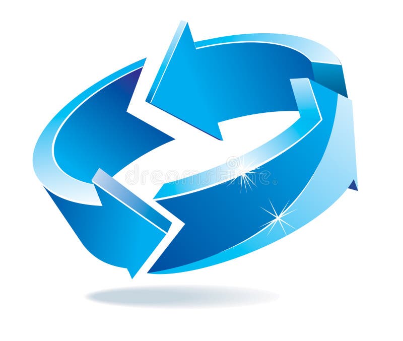 Recycle Arrows. Recycle Symbol Stock Vector - Illustration of circle ...