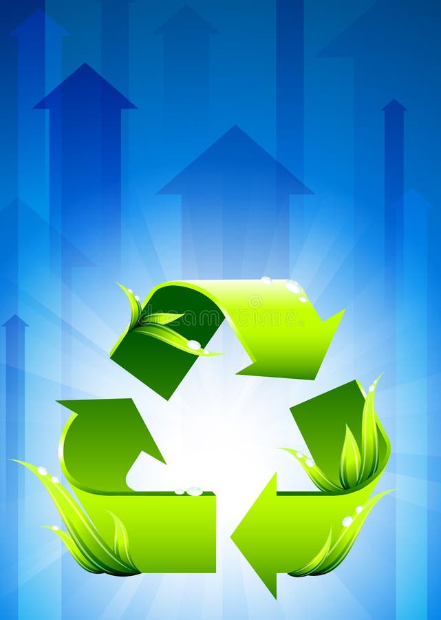 Recycle Blue Symbol Environment Conservation Stock Illustration ...