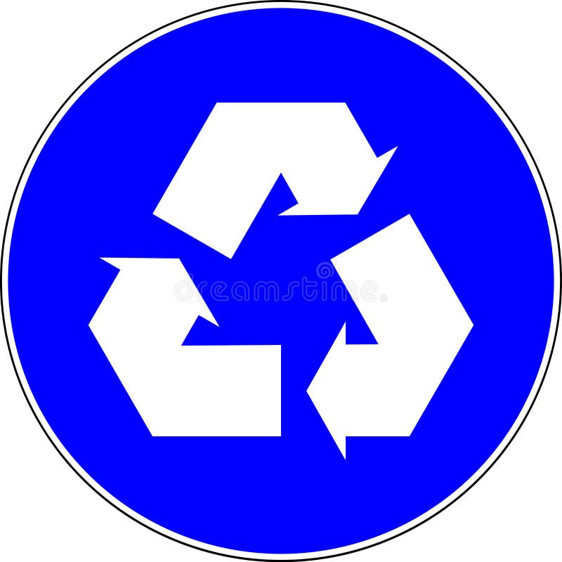 Recycle Blue Symbol Environment Conservation Stock Illustration ...