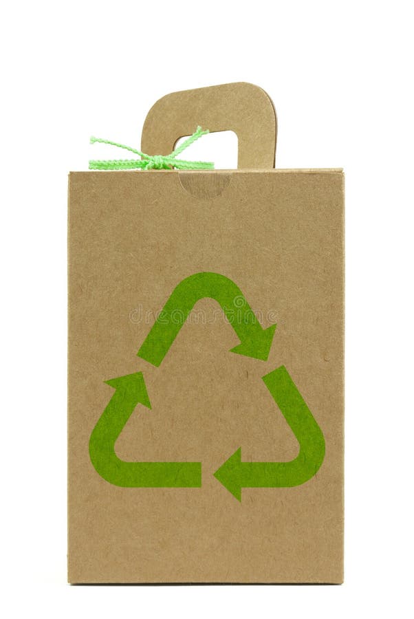 Recycle box with symbol stock photo. Image of brown - 193547806
