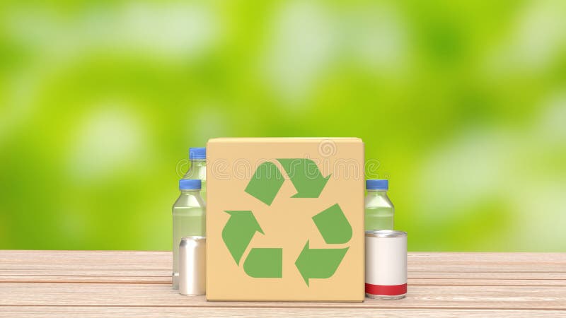 The Recycle Boxes for Eco Concept 3d Rendering Stock Illustration ...