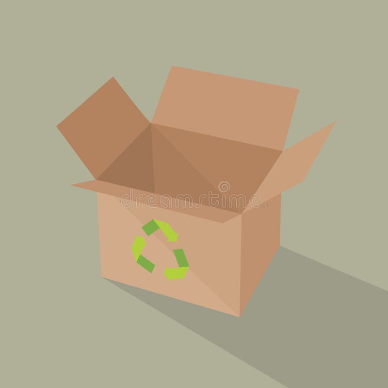 Recycle Brown Box Packaging. Vector Illustration Stock Vector ...