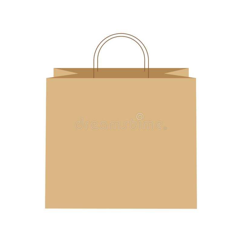 Recycle Brown Paper Bag. Bag of Kraft. Vector Illustration Stock ...