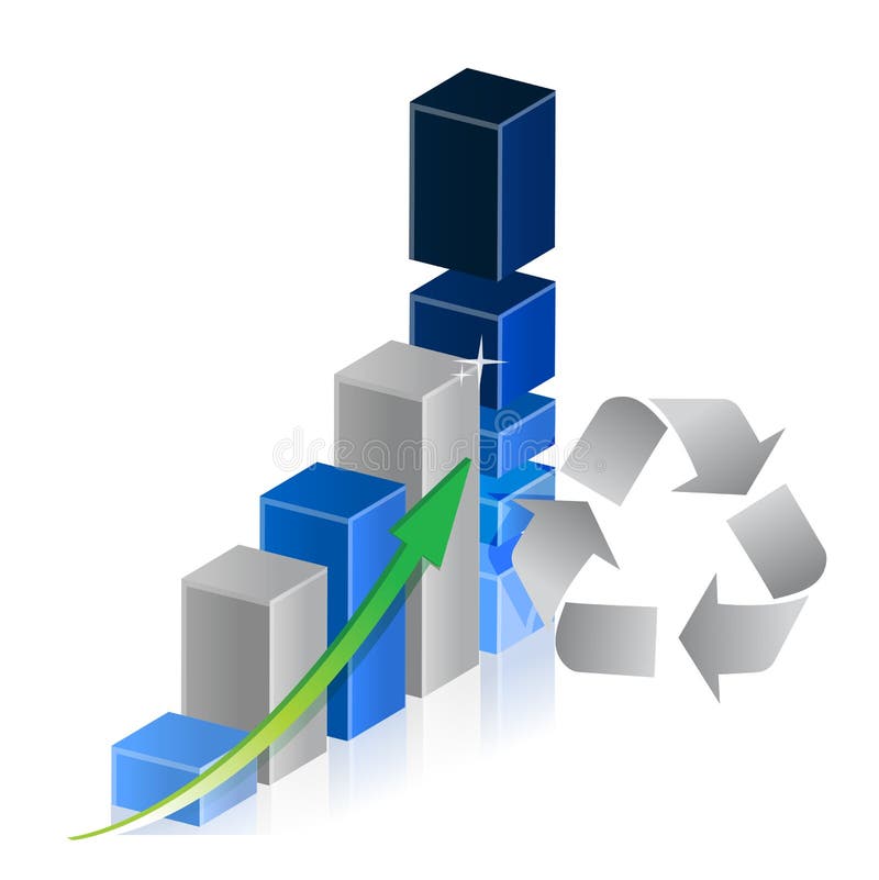 Recycle business graph stock illustration. Illustration of sale - 29369575