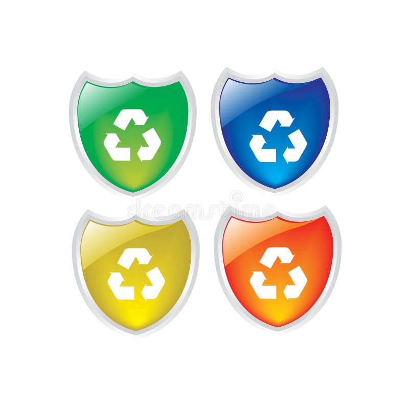 Recycle button icon stock vector. Illustration of conservation - 6050378