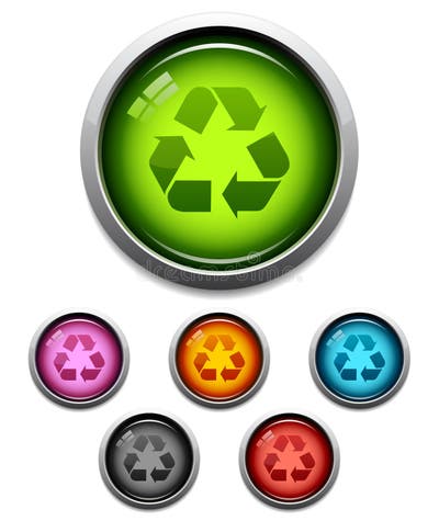 Recycle button icon stock vector. Illustration of conservation - 6050378