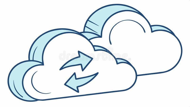 Recycle Cloud Icon, Cloud Data Recycle and Restore Symbol Vector Design ...