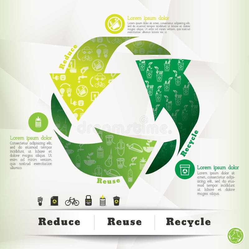 Recycle Concept Graphic Element Stock Vector - Illustration of cycle ...