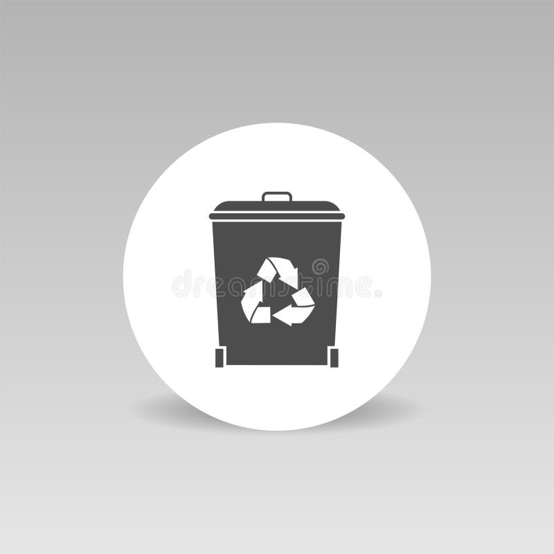 Recycle Bin Icon Recycling Garbage Bin Icon Stock Vector - Illustration ...