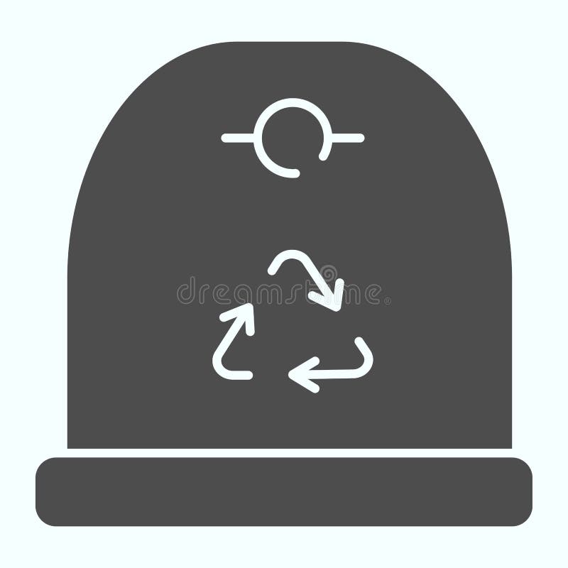 Recycle Container Solid Icon. Recycle Garbage Vector Illustration ...