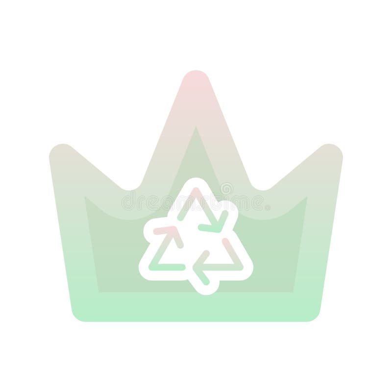 Recycle Crown Logo Gradient Design Template Icon Element Stock Vector ...