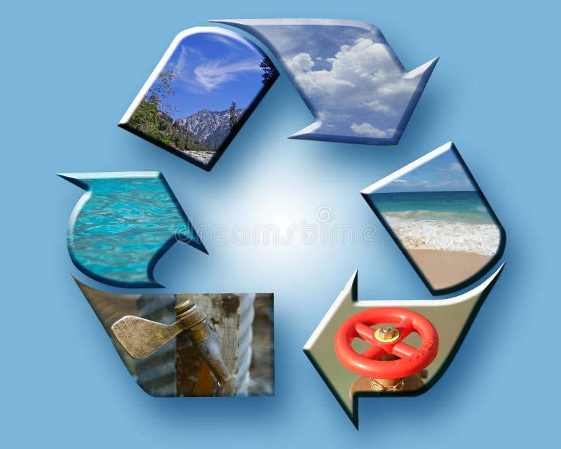 Recycle the Earth collage stock illustration. Illustration of push ...