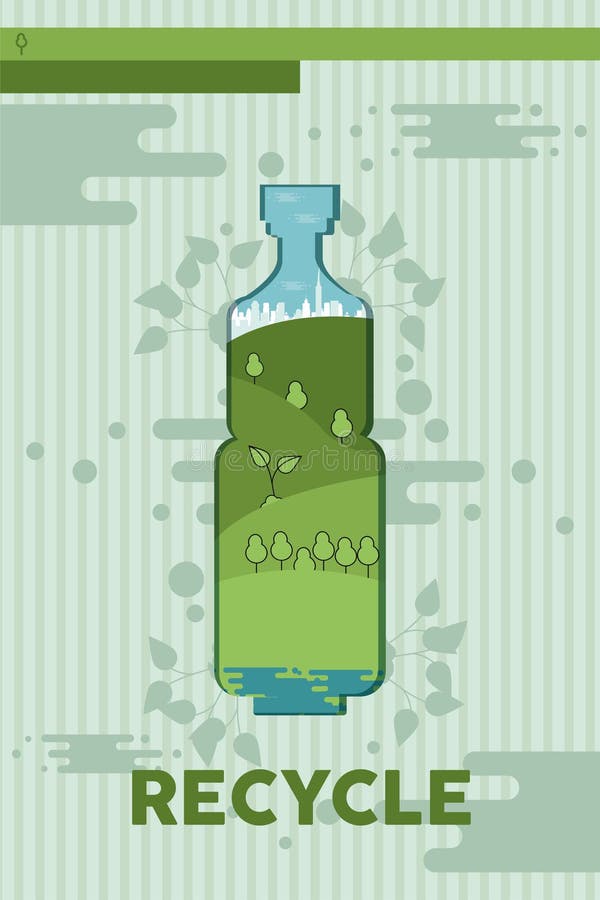 Recycle ecology bottle stock vector. Illustration of ecology - 239367066