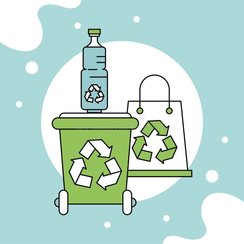 Recycle ecology icons stock vector. Illustration of reuse - 233295415