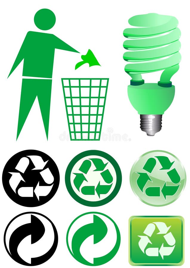 Recycle elements (vector) stock vector. Illustration of harmony - 3960025