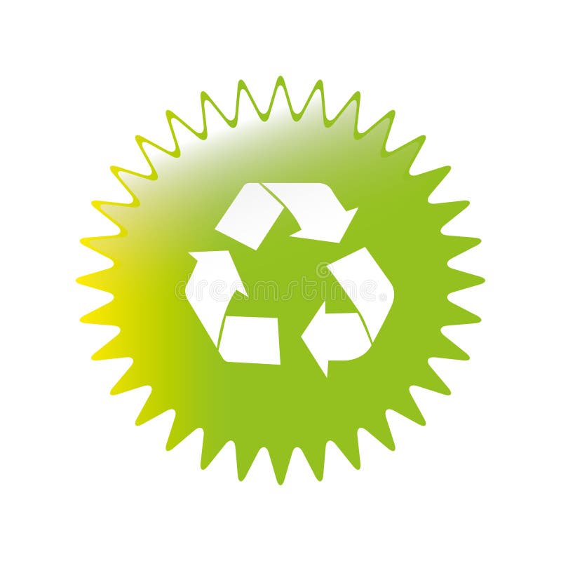 Recycle emblem icon image stock vector. Illustration of natural - 80394951