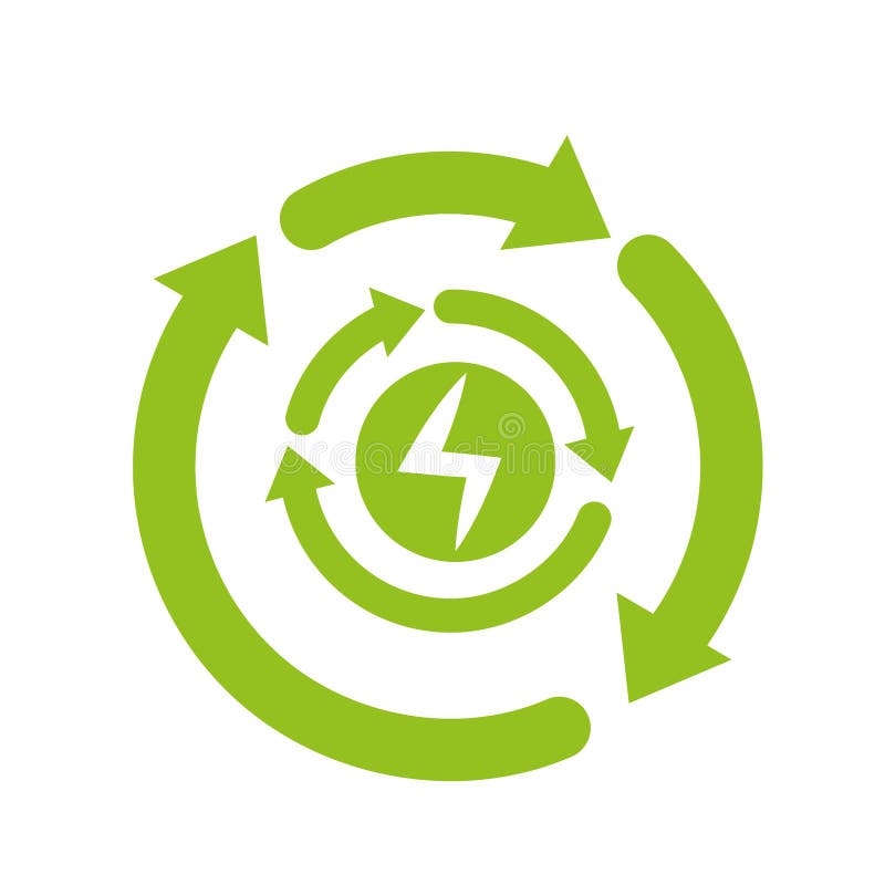 Recycle energy arrows icon stock vector. Illustration of recycling ...