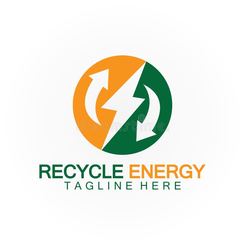 Recycle Energy Recycle Power Logo Vector Illustration Icon Design Stock ...