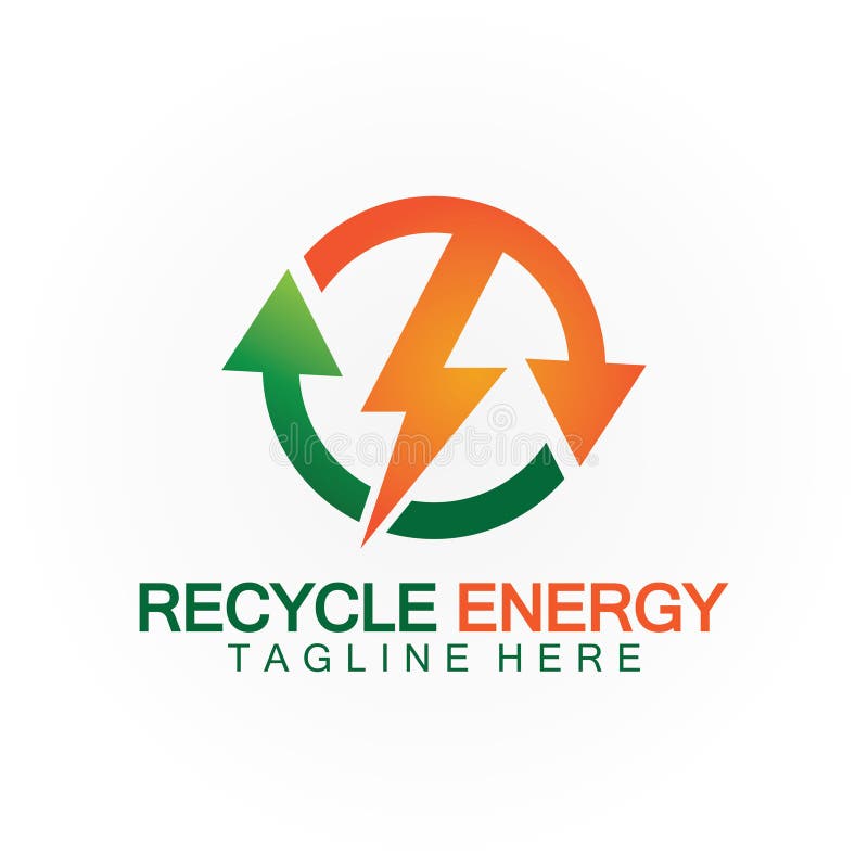 Recycle Energy Recycle Power Logo Vector Illustration Icon Design Stock ...
