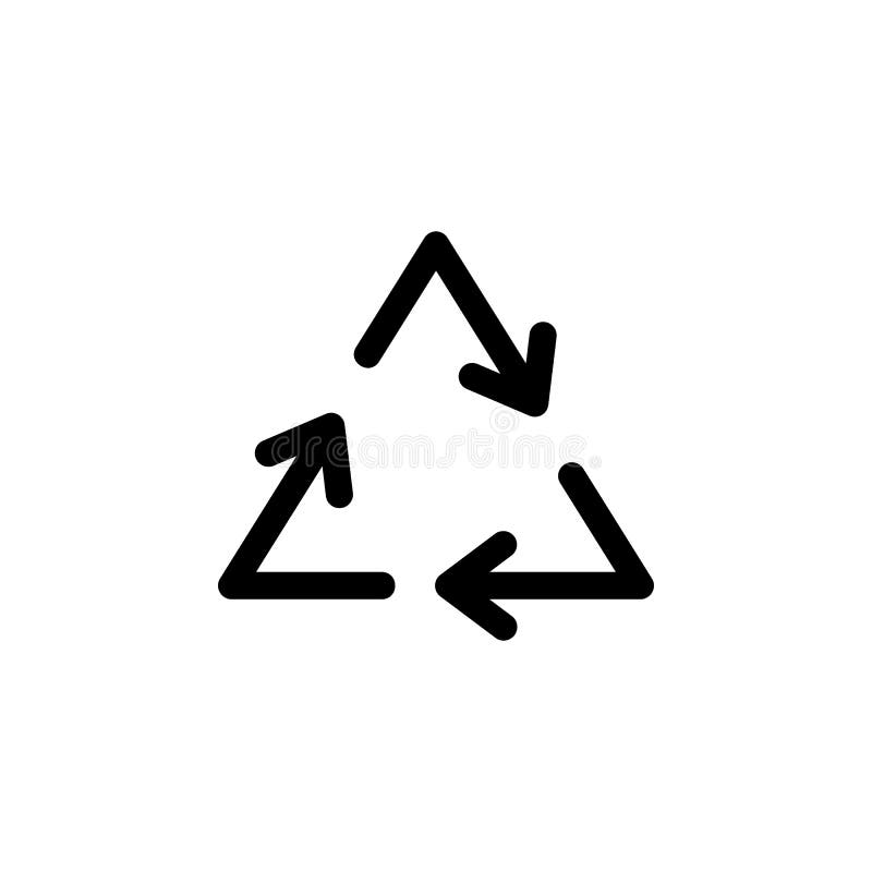 Recycle Icon stock vector. Illustration of outline, icon - 181489124