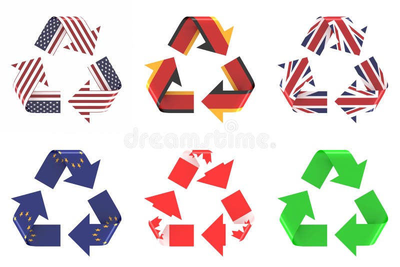 Recycling Germany stock vector. Illustration of button - 7018012
