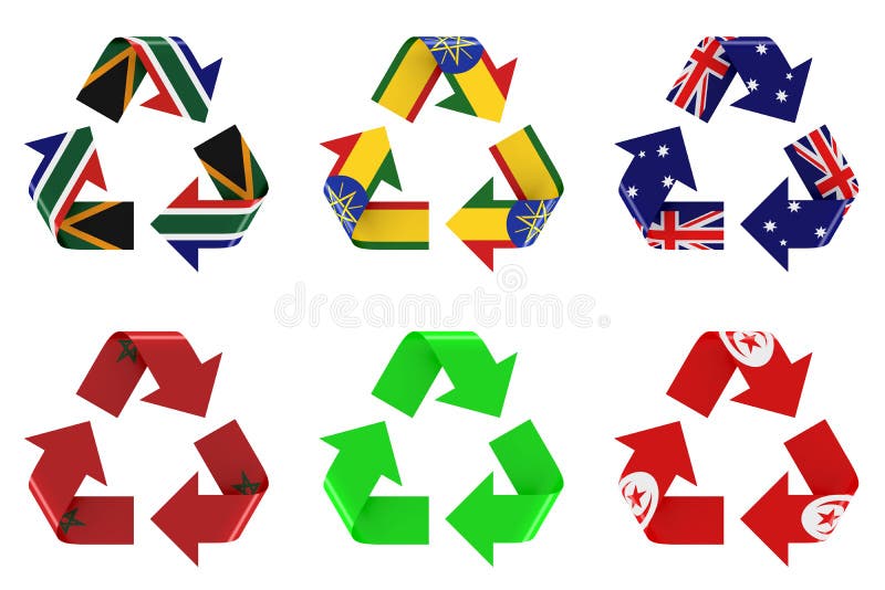 Recycle flag stock illustration. Illustration of nature - 29002576