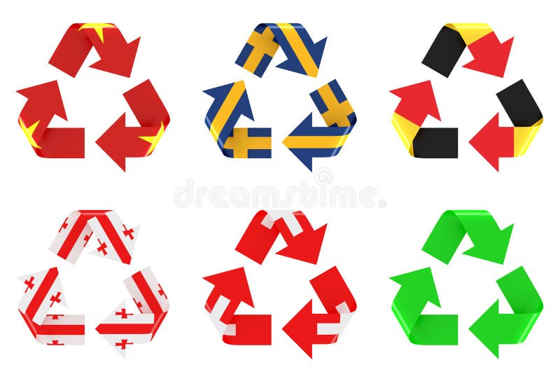 Recycle flag stock illustration. Illustration of nation - 29002585