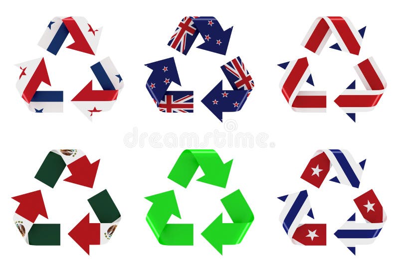 Recycle flag stock illustration. Illustration of global - 29002575
