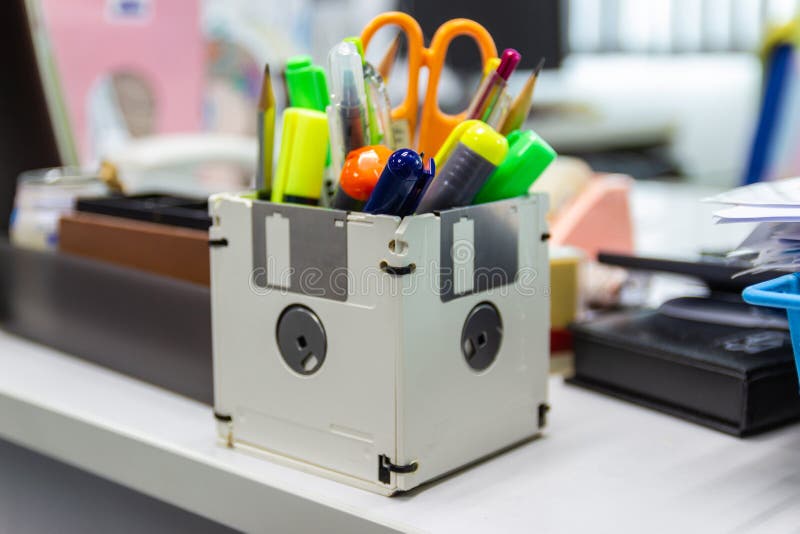 Recycle Floppy Disk, Creative Objects Used Stock Image - Image of color ...