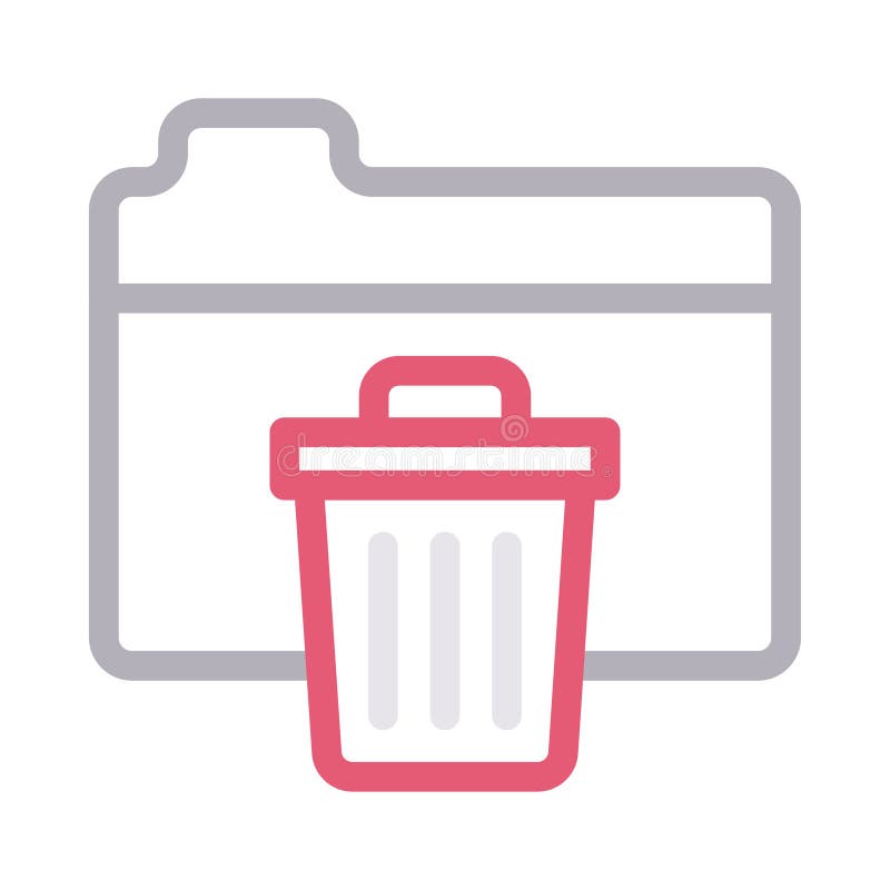 Recycle Bin folder Icon stock vector. Illustration of folder - 198434455