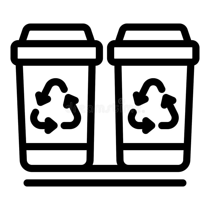 Recycle Garbage Icon Outline Vector. Plastic Reuse Stock Vector ...