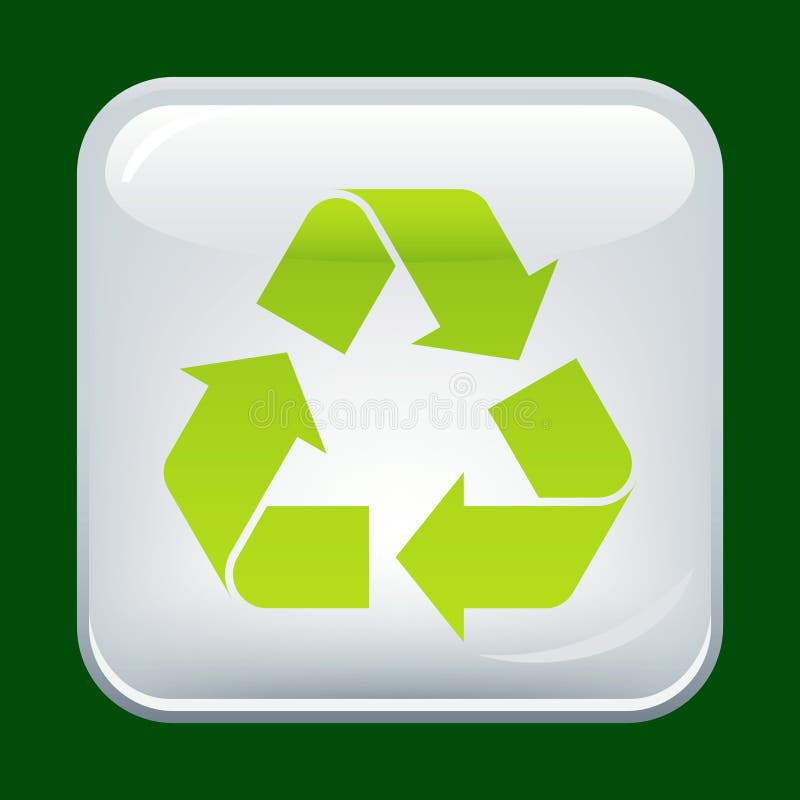 Recycle glass icon stock vector. Illustration of recycle - 7058226